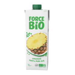 Jus d'ananas pur Bio - 1L - Force Bio anti-gaspi à petit prix