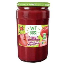 Compote pomme chair rouge sans sucres ajoutés Délicieusement Acide Bio ...